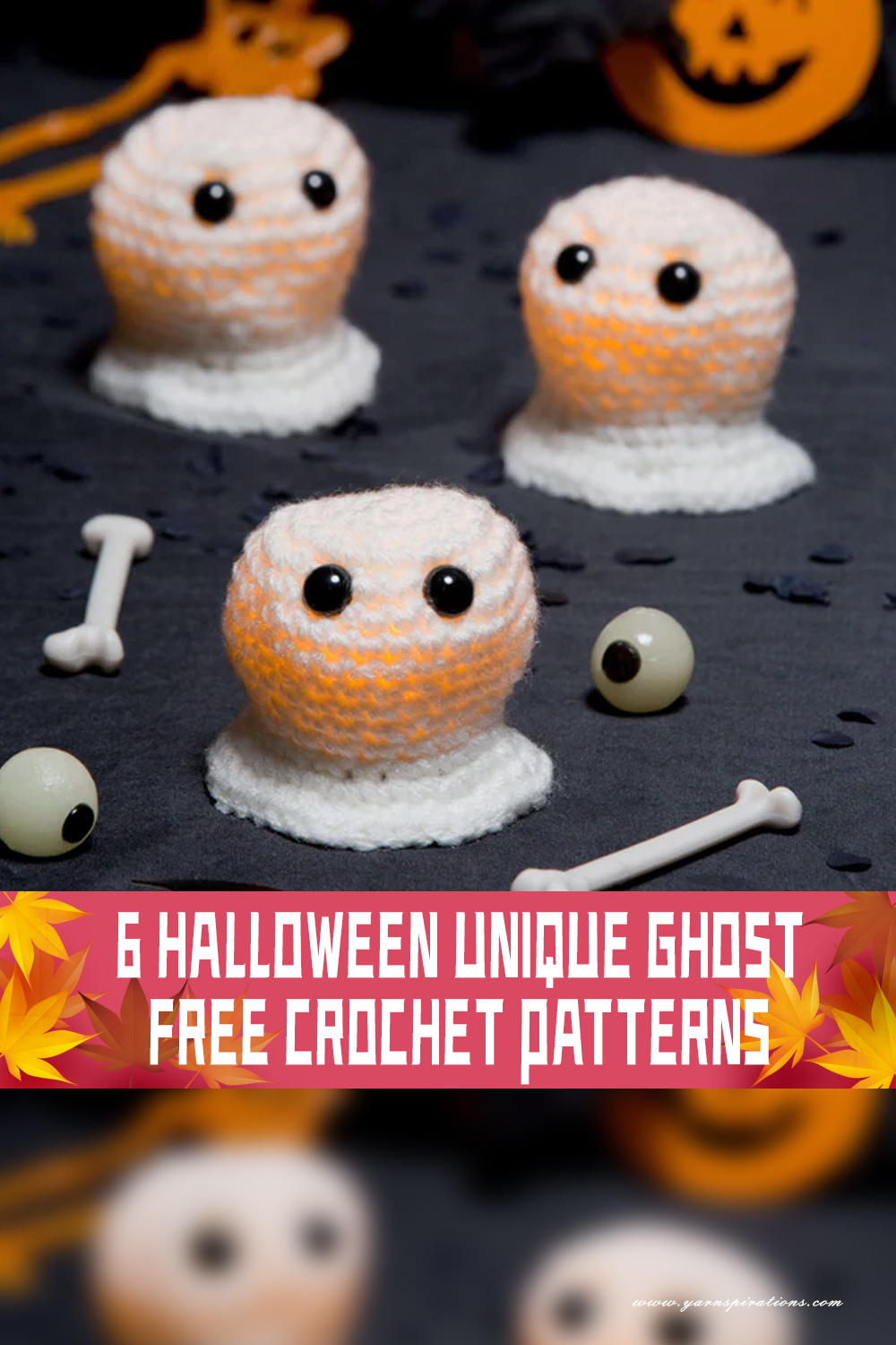 6 Halloween Unique Ghost Crochet Patterns - FREE - iGOODideas.com