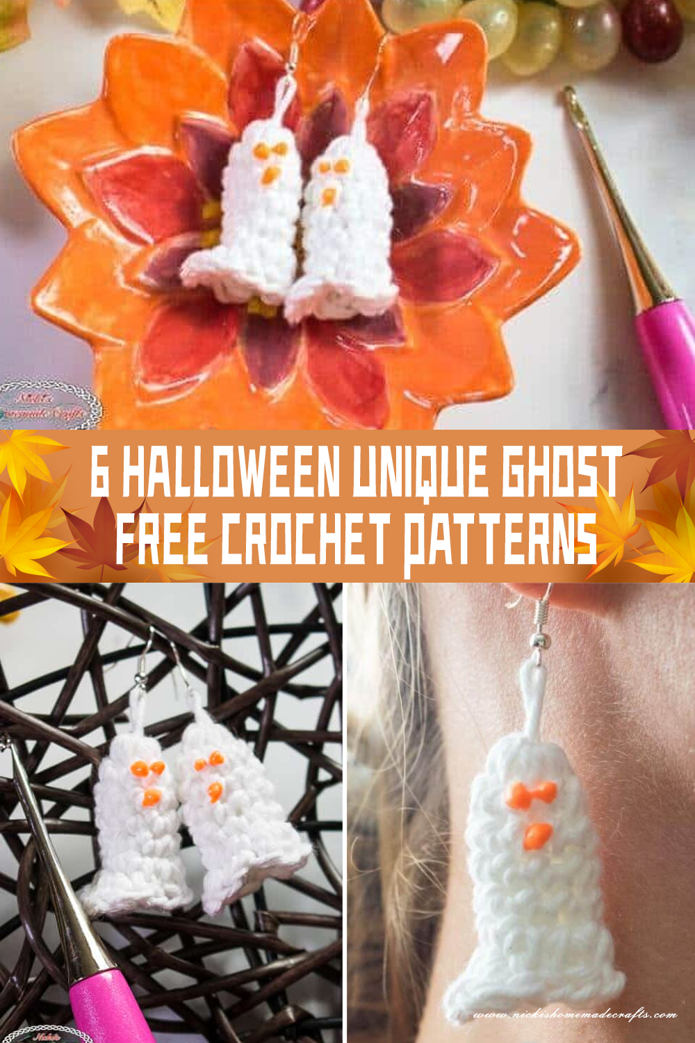 6 Halloween Unique Ghost Crochet Patterns - FREE - iGOODideas.com