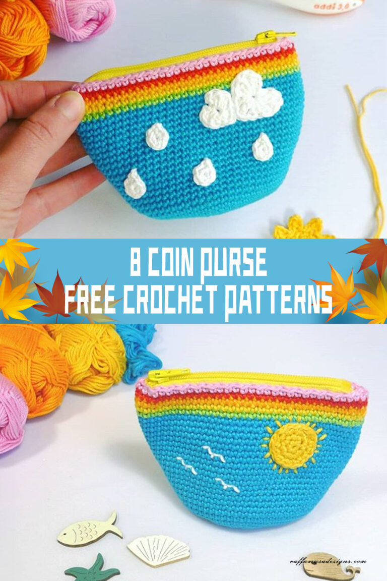 8 Coin Purse Crochet Patterns - FREE - iGOODideas.com