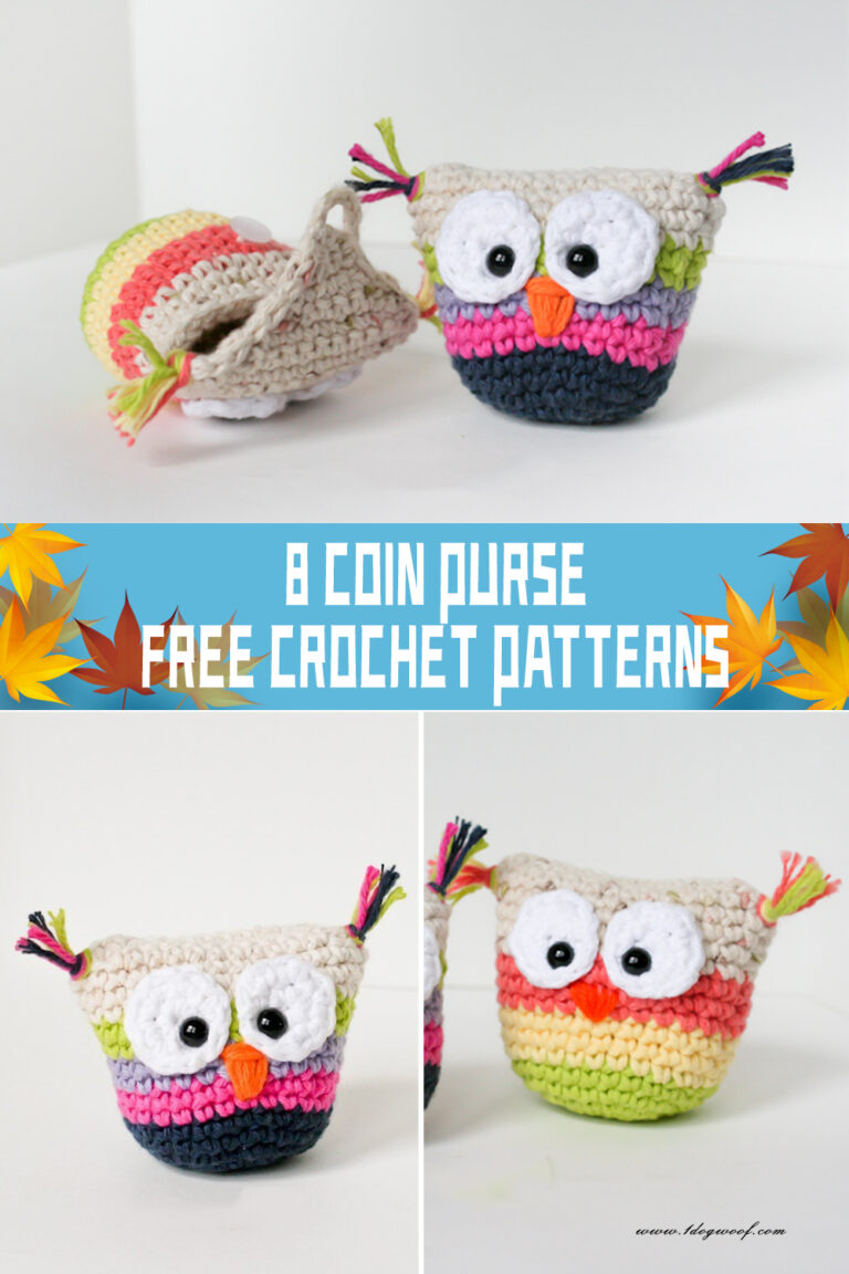 8 Coin Purse Crochet Patterns - FREE - iGOODideas.com
