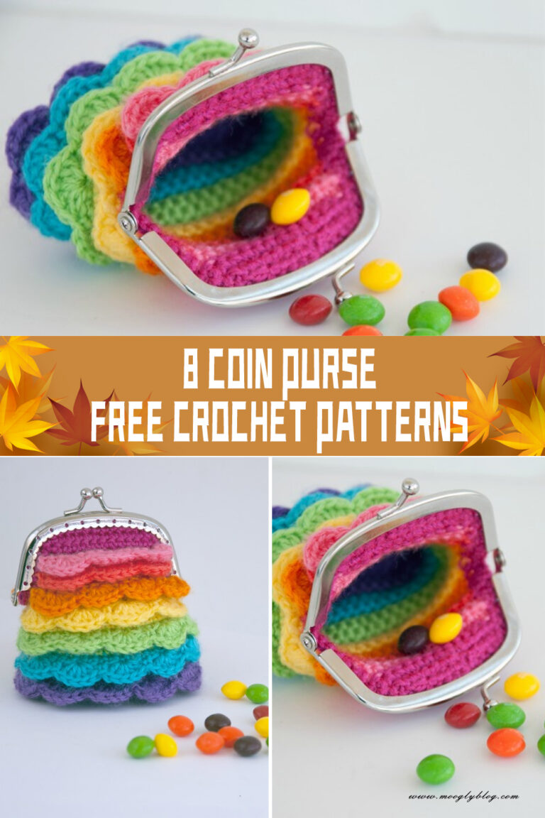 8 Coin Purse Crochet Patterns - FREE - iGOODideas.com