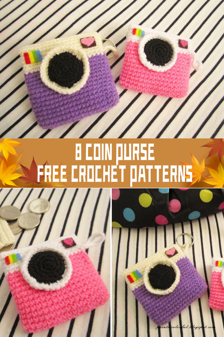 8 Coin Purse Crochet Patterns - FREE - iGOODideas.com
