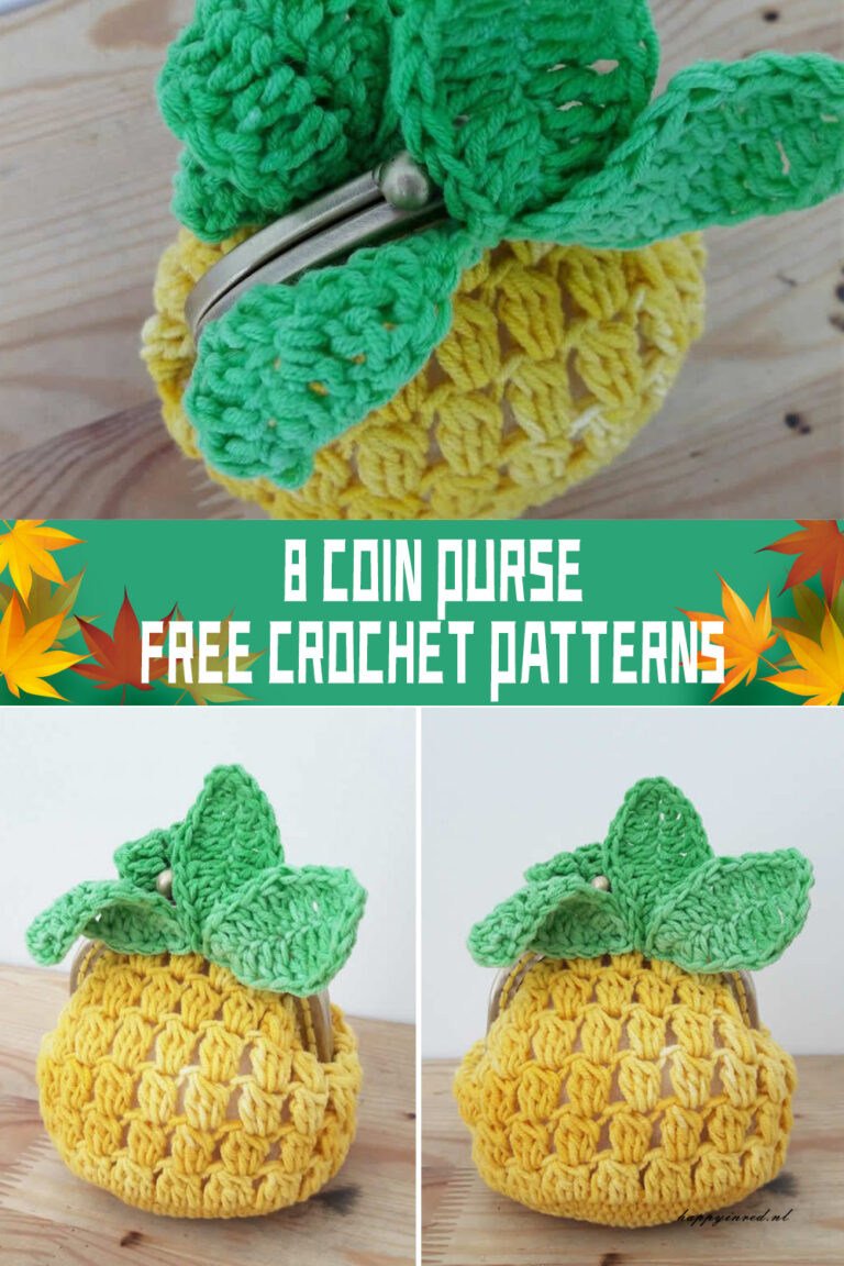 8 Coin Purse Crochet Patterns - FREE - iGOODideas.com