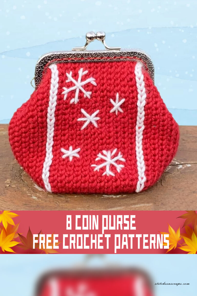 8 Coin Purse Crochet Patterns - FREE - iGOODideas.com