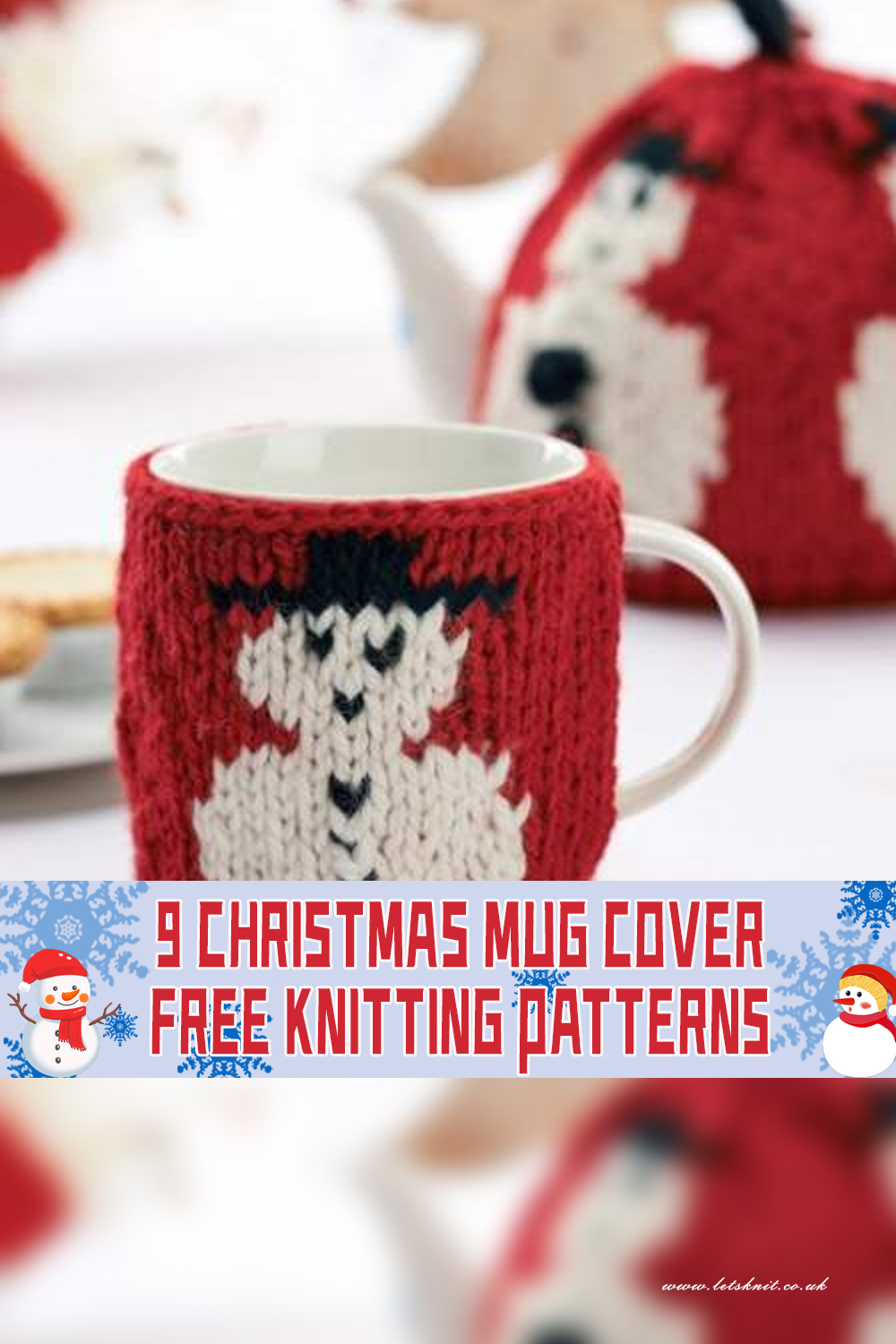 9 Christmas Mug Cover Knitting Patterns - FREE - iGOODideas.com