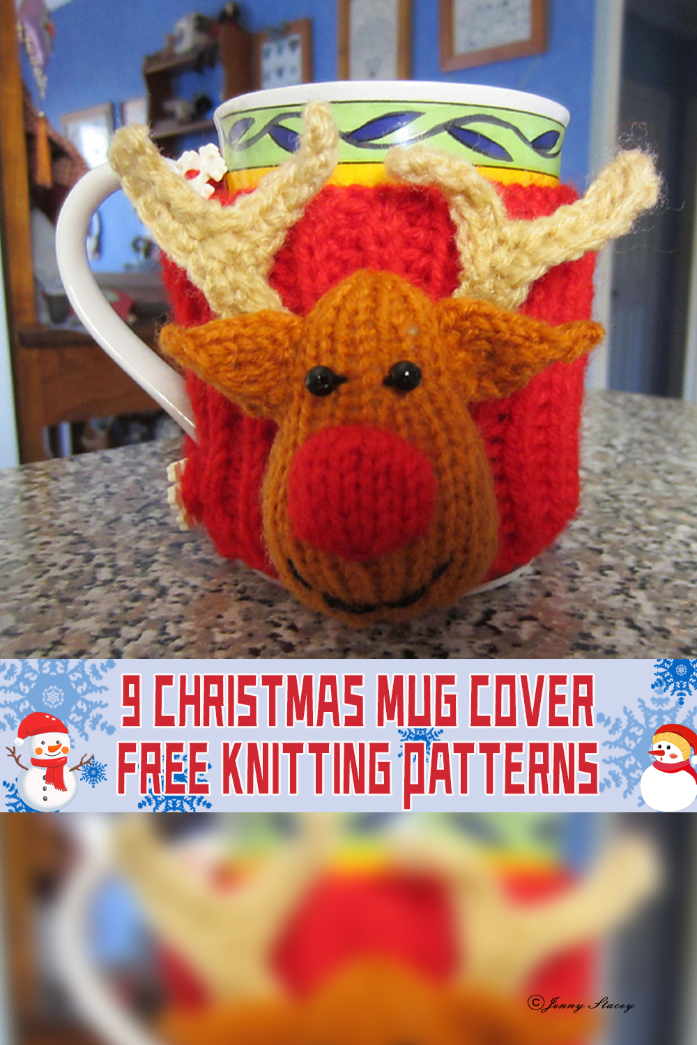 9 Christmas Mug Cover Knitting Patterns - FREE - iGOODideas.com
