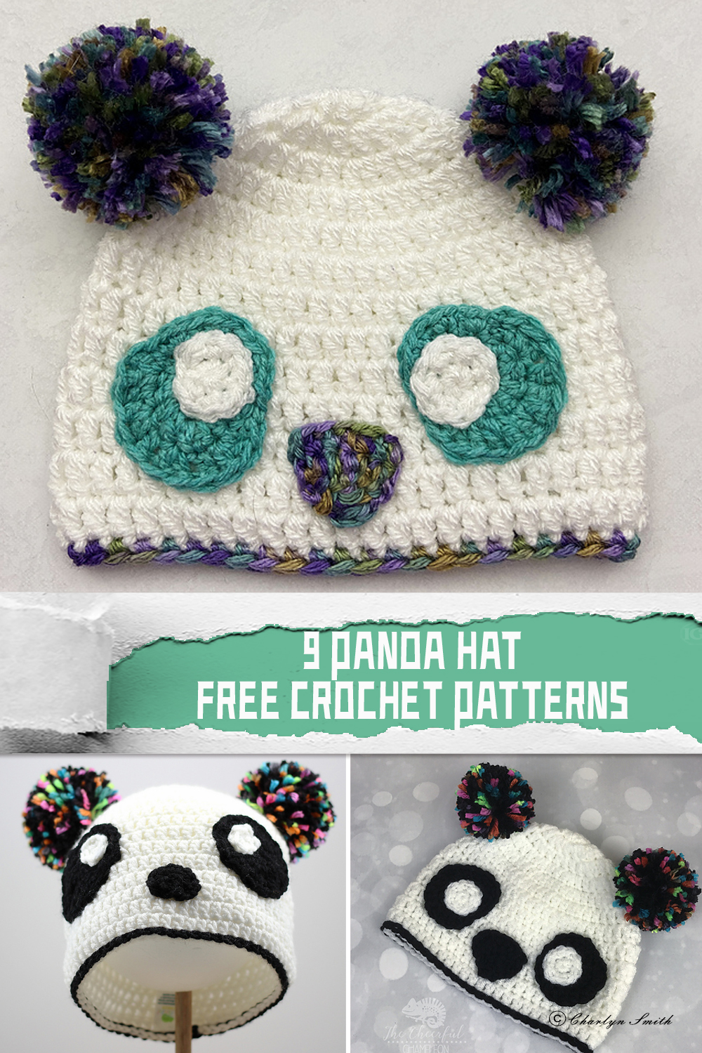 9 FREE Panda Hat Crochet Patterns - iGOODideas.com