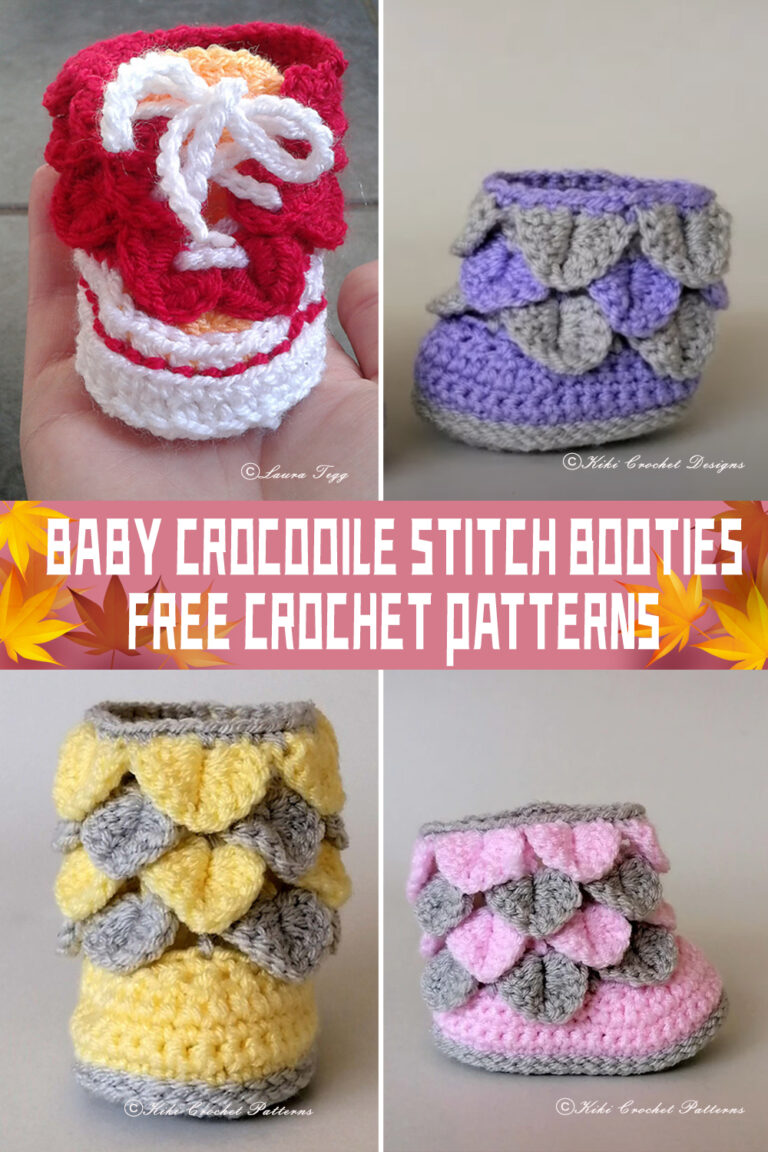 FREE Baby Crocodile Stitch Booties Crochet Patterns - iGOODideas.com