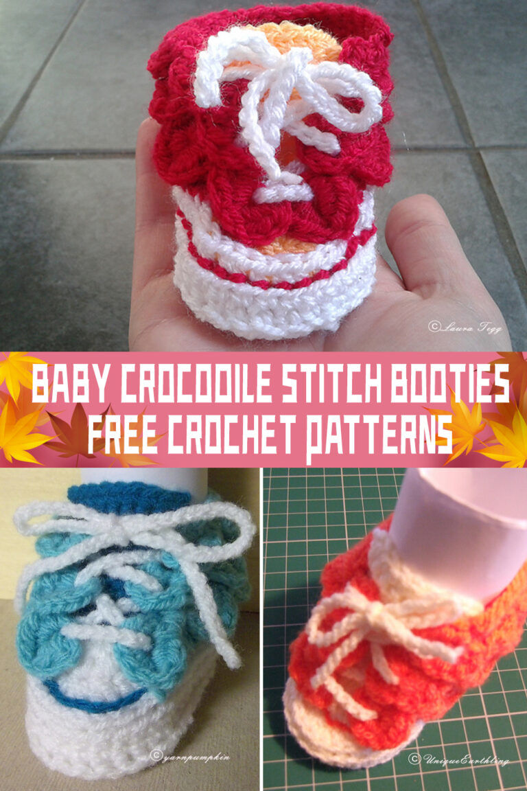 FREE Baby Crocodile Stitch Booties Crochet Patterns - iGOODideas.com