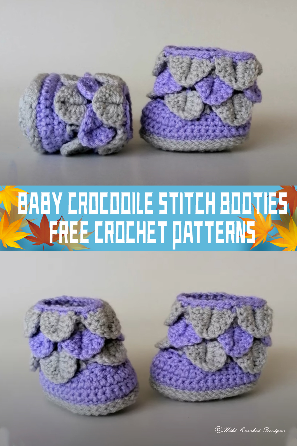 FREE Baby Crocodile Stitch Booties Crochet Patterns - iGOODideas.com