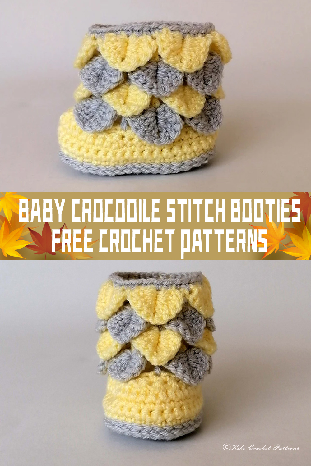 FREE Baby Crocodile Stitch Booties Crochet Patterns - iGOODideas.com