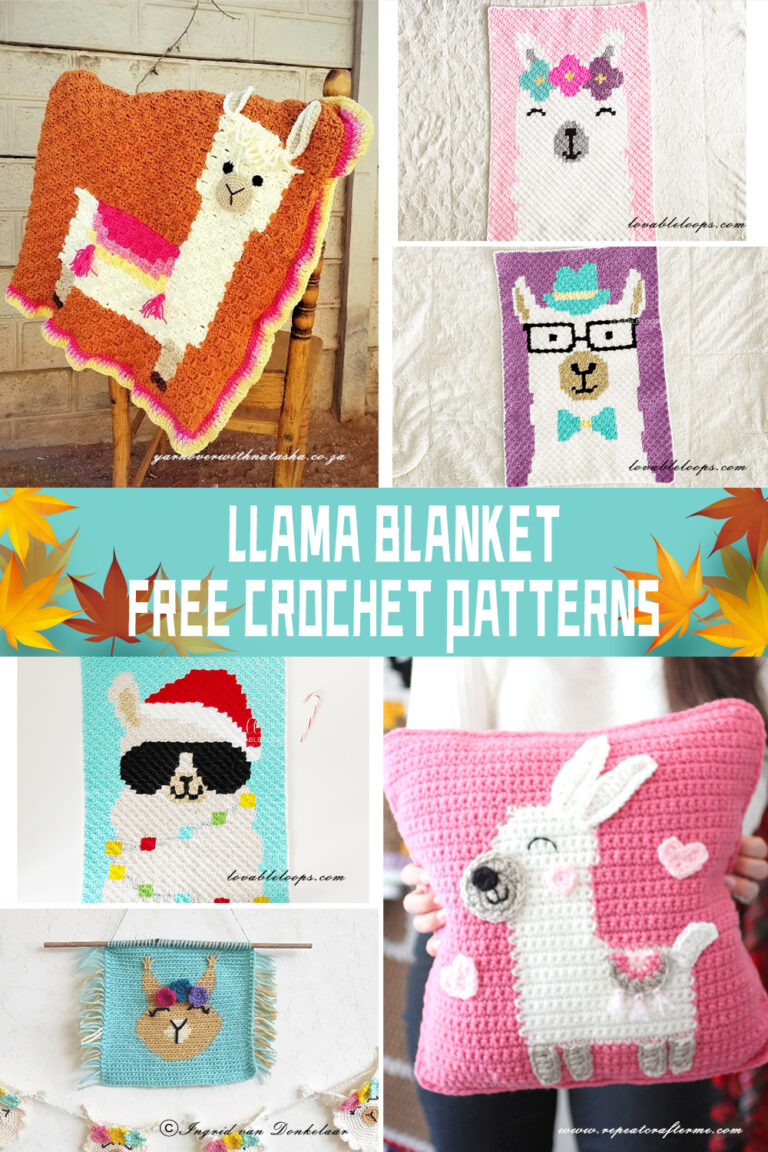FREE Llama Blanket Crochet Patterns - iGOODideas.com