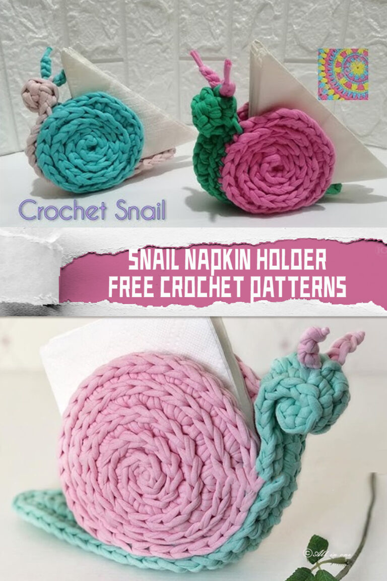 FREE Snail Napkin Holder Crochet Patterns - iGOODideas.com