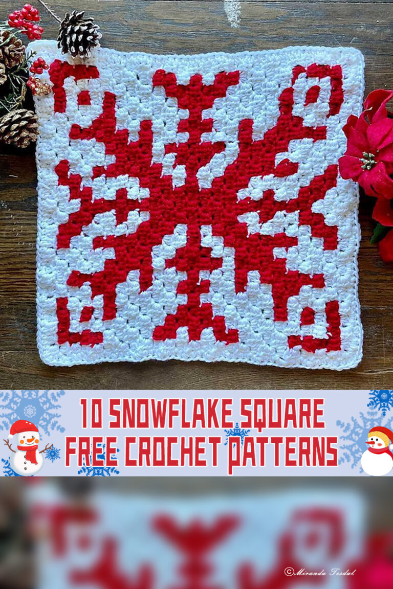 10 Snowflake Square Crochet Patterns -FREE - iGOODideas.com