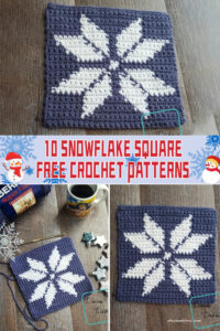 10 Snowflake Square Crochet Patterns -FREE - iGOODideas.com