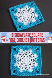 10 Snowflake Square Crochet Patterns -FREE - iGOODideas.com