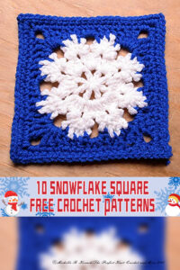 10 Snowflake Square Crochet Patterns -FREE - iGOODideas.com