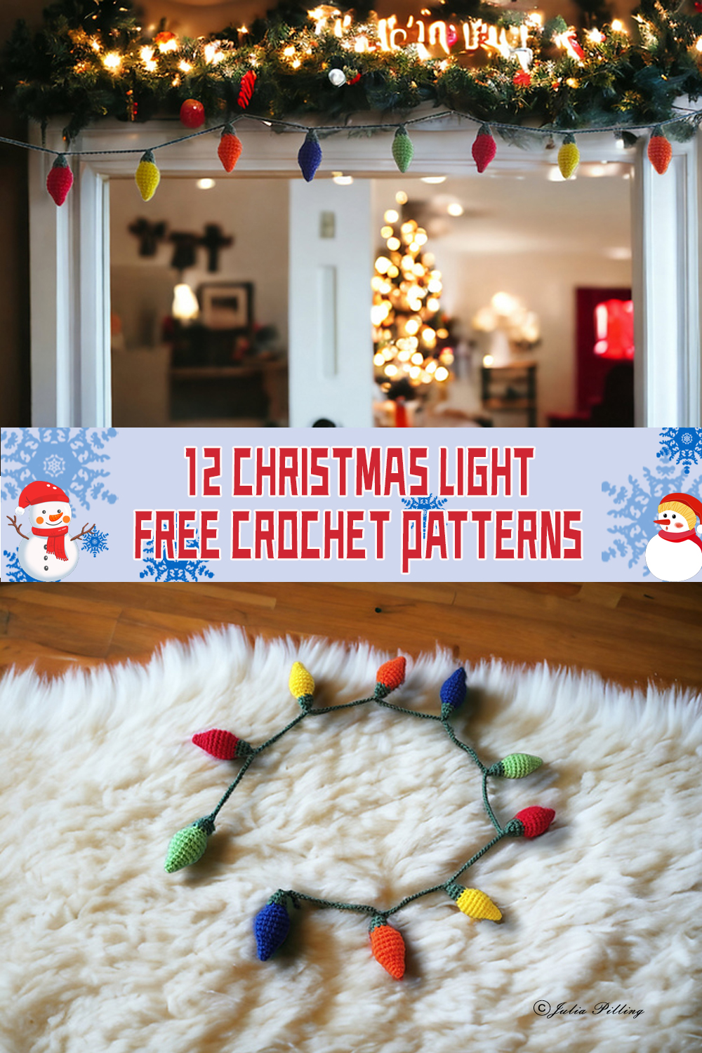 12 Christmas Light Crochet Patterns - FREE - iGOODideas.com