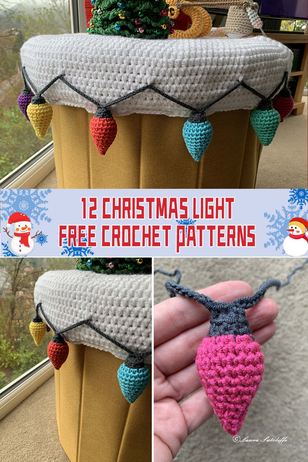 12 Christmas Light Crochet Patterns - FREE - iGOODideas.com
