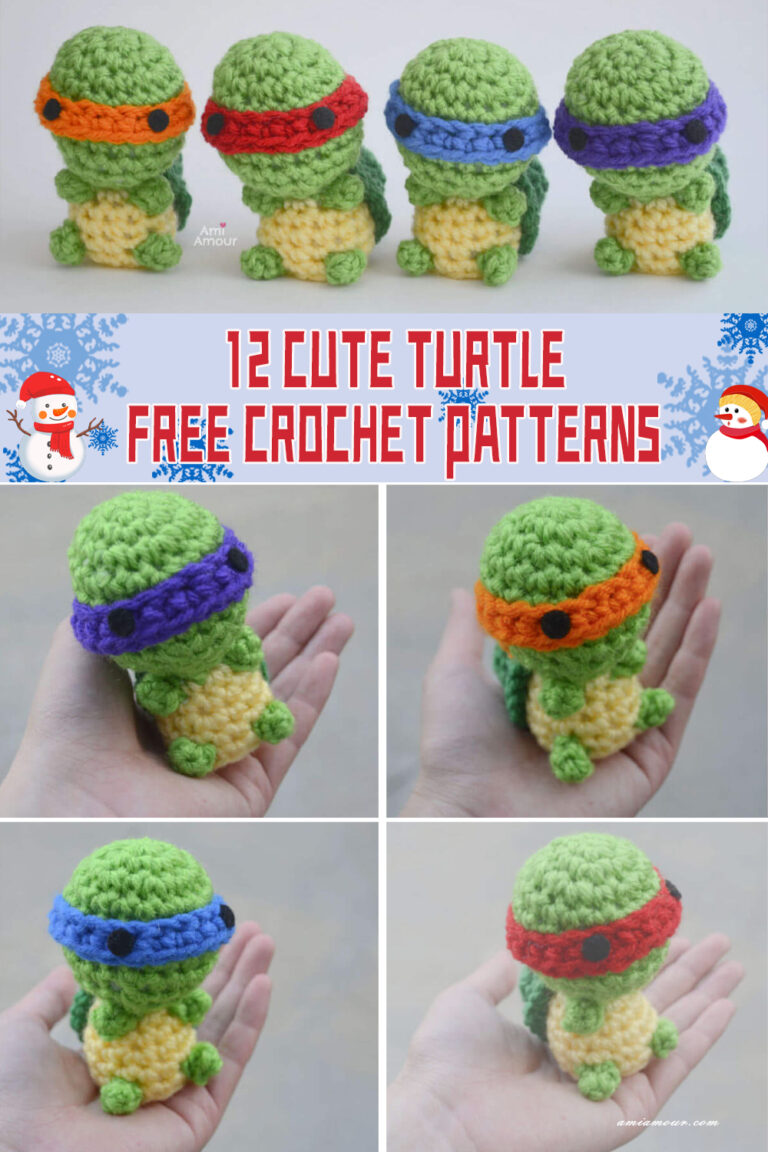 12 Cute Turtle Crochet Patterns - FREE - iGOODideas.com
