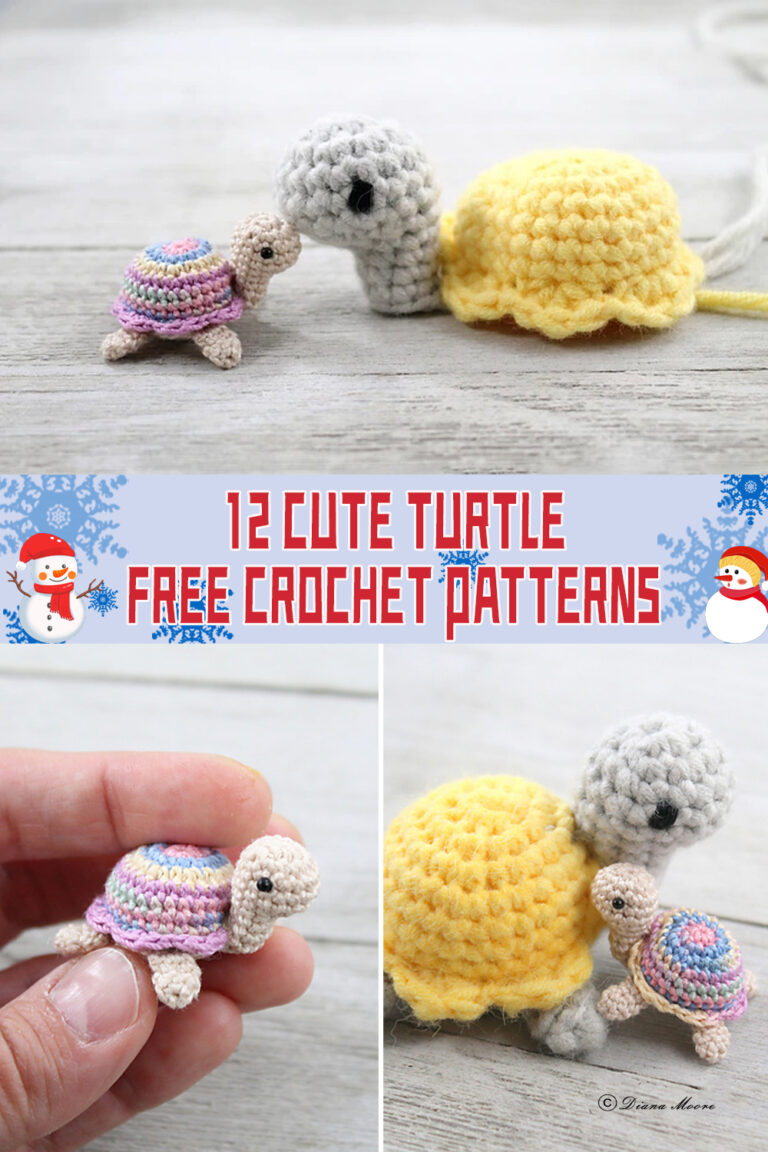 12 Cute Turtle Crochet Patterns - FREE - iGOODideas.com