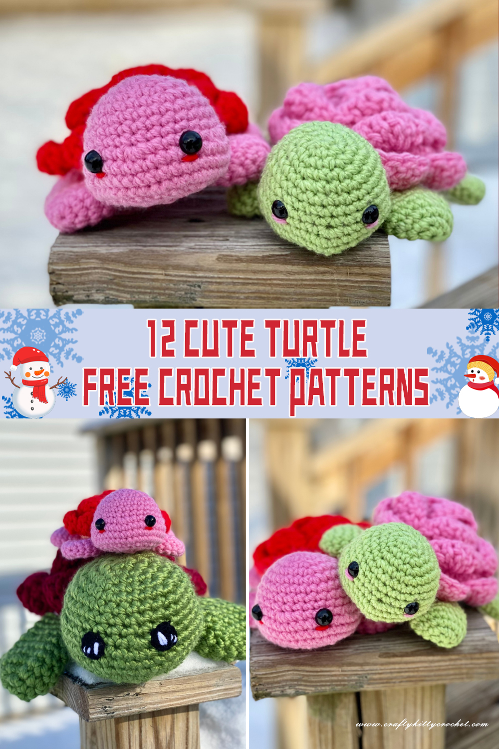 12 Cute Turtle Crochet Patterns - FREE - iGOODideas.com