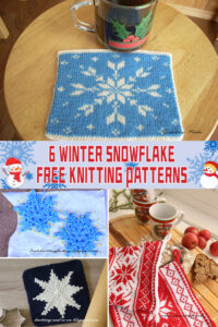 6 Winter Snowflake Knitting Patterns - FREE - iGOODideas.com