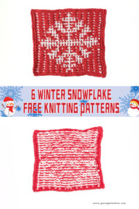 6 Winter Snowflake Knitting Patterns - FREE - iGOODideas.com