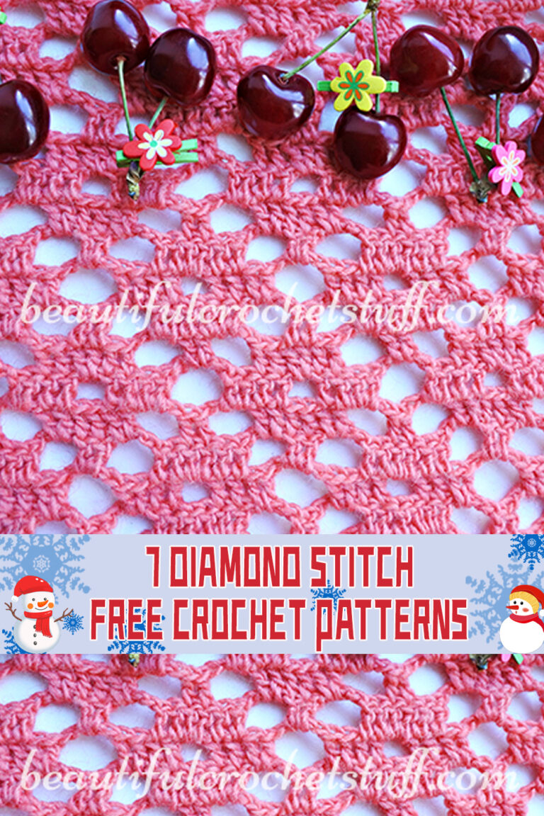 7 Diamond Stitch Crochet Patterns -FREE - iGOODideas.com