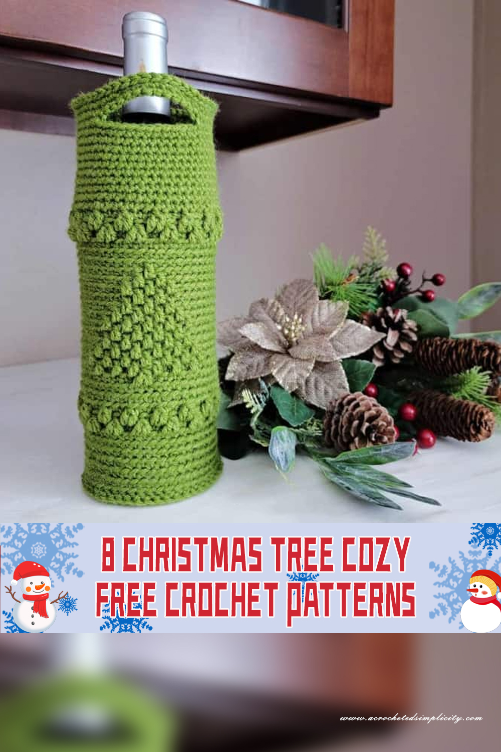 8 Christmas Tree Cozy Crochet Patterns - FREE - iGOODideas.com
