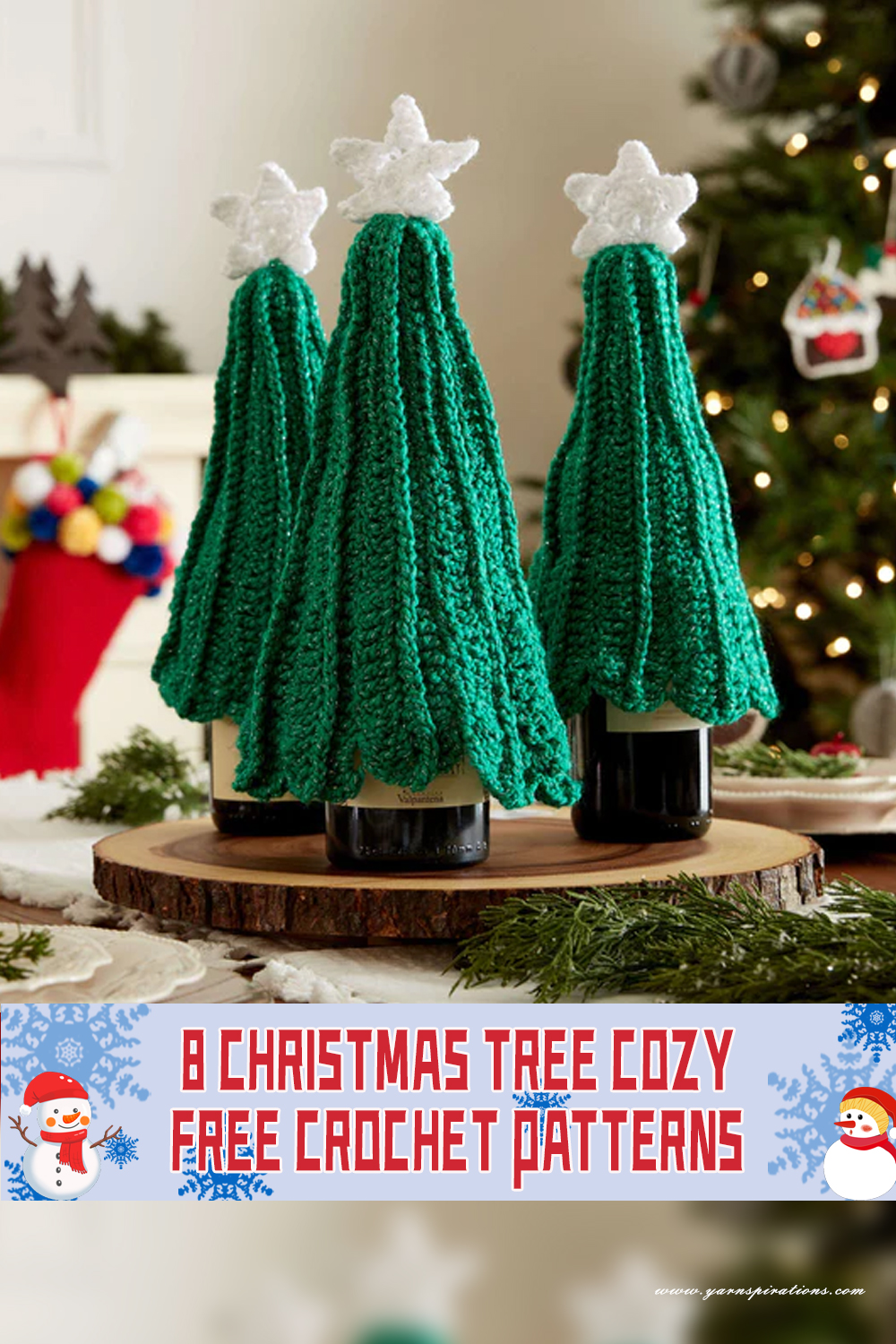 8 Christmas Tree Cozy Crochet Patterns - FREE - iGOODideas.com