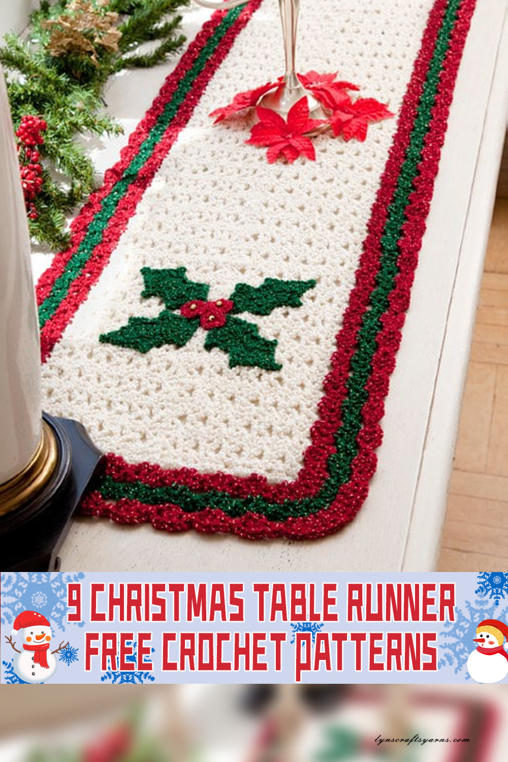 9 Christmas Table Runner Crochet Patterns - FREE - iGOODideas.com
