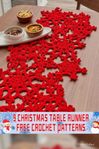 9 Christmas Table Runner Crochet Patterns - FREE - iGOODideas.com