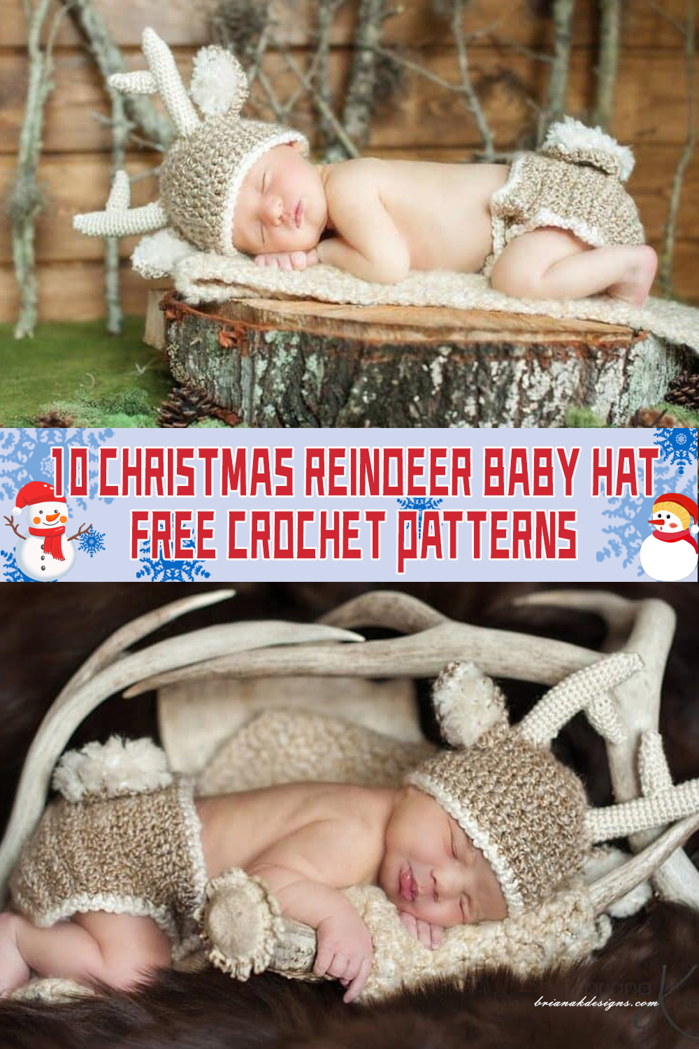 Reindeer Baby Hat Crochet: Top 10 FREE Patterns for Christmas ...