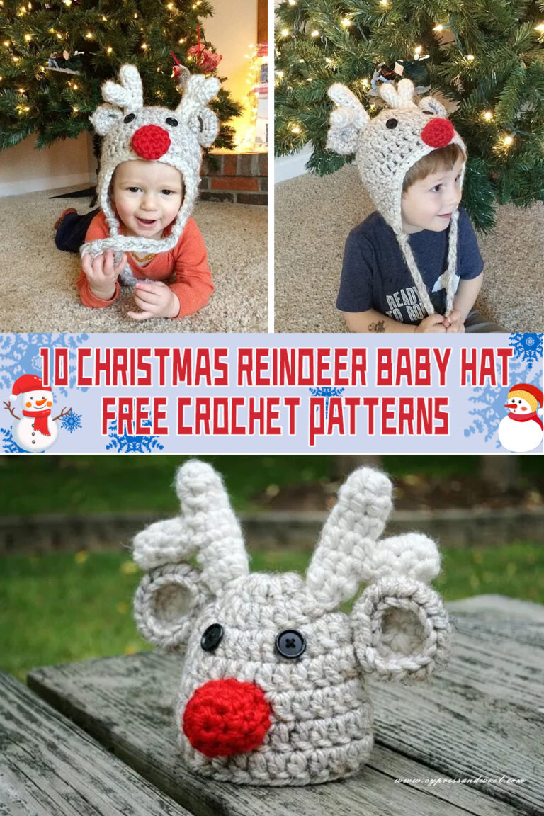 Reindeer Baby Hat Crochet: Top 10 FREE Patterns for Christmas ...