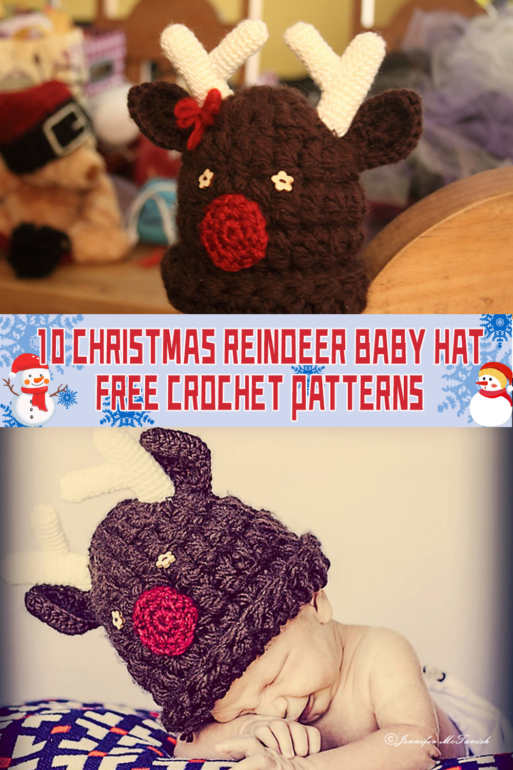 Reindeer Baby Hat Crochet: Top 10 FREE Patterns for Christmas ...