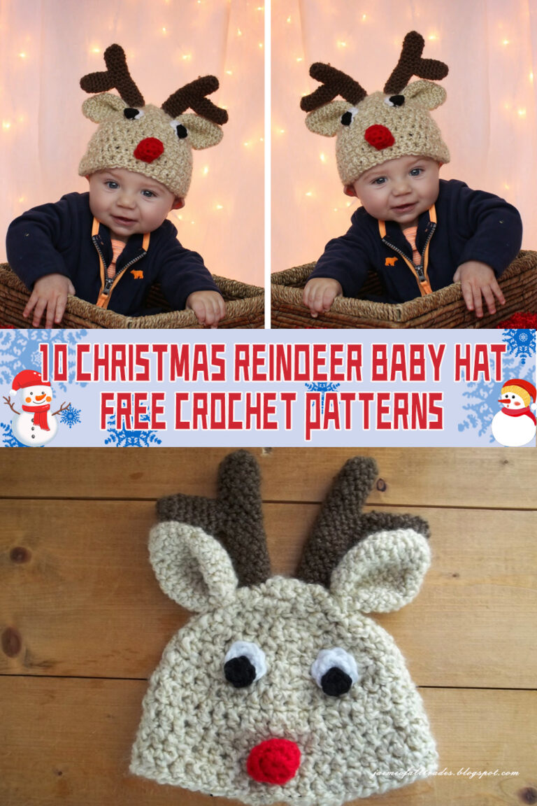 Reindeer Baby Hat Crochet: Top 10 FREE Patterns for Christmas ...