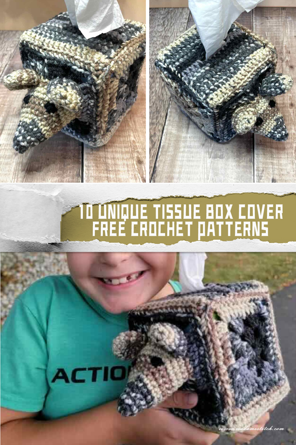 10 Unique Tissue Box Cover Crochet Patterns - FREE - iGOODideas.com