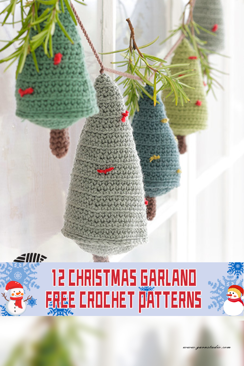 12 Christmas Garland Crochet Patterns - FREE - iGOODideas.com