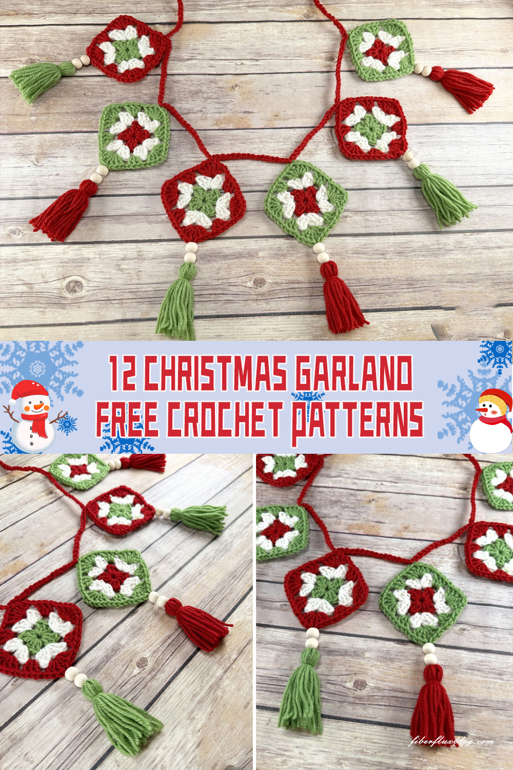 12 Christmas Garland Crochet Patterns - FREE - iGOODideas.com