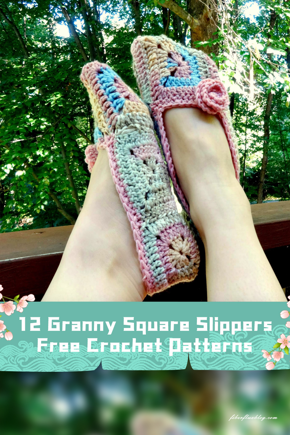 12 Granny Square Slipper Crochet Patterns - FREE - iGOODideas.com