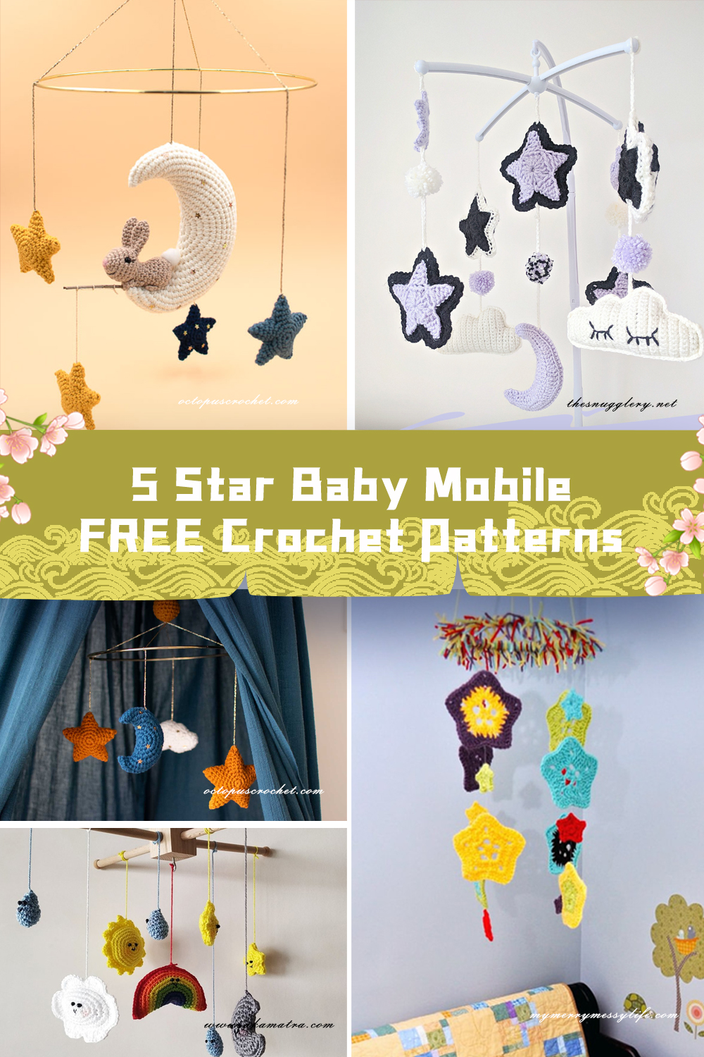 5 Star Baby Mobile Crochet Patterns - FREE - iGOODideas.com