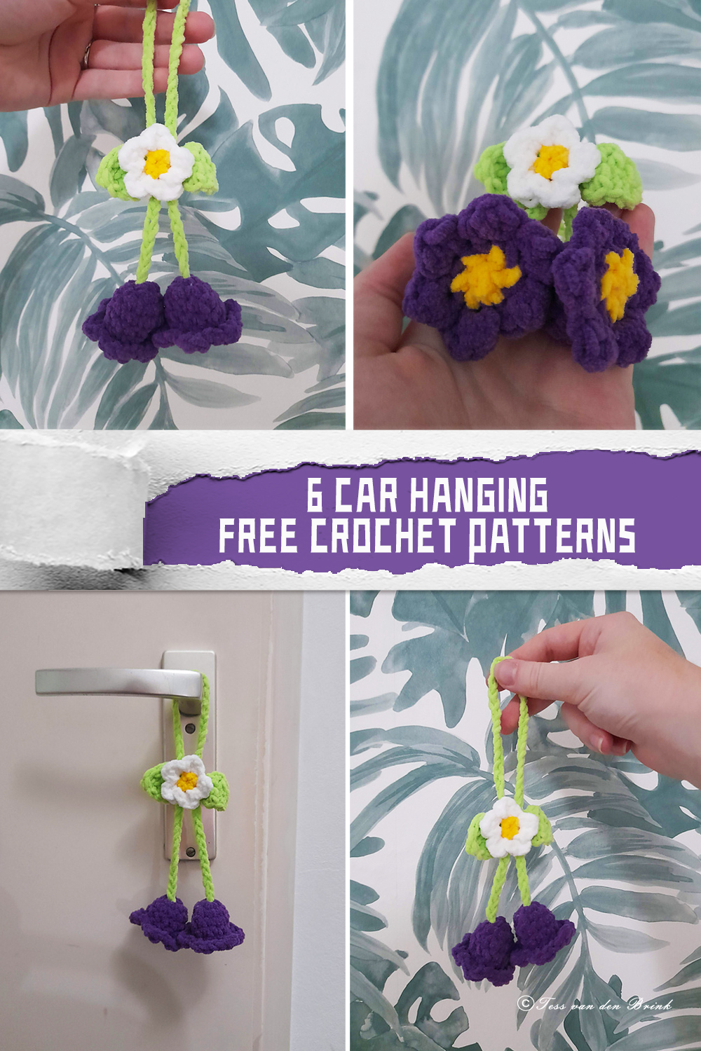 6 Car Hanging Crochet Patterns - FREE - iGOODideas.com