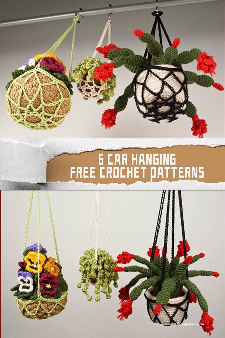 6 Car Hanging Crochet Patterns - FREE - iGOODideas.com
