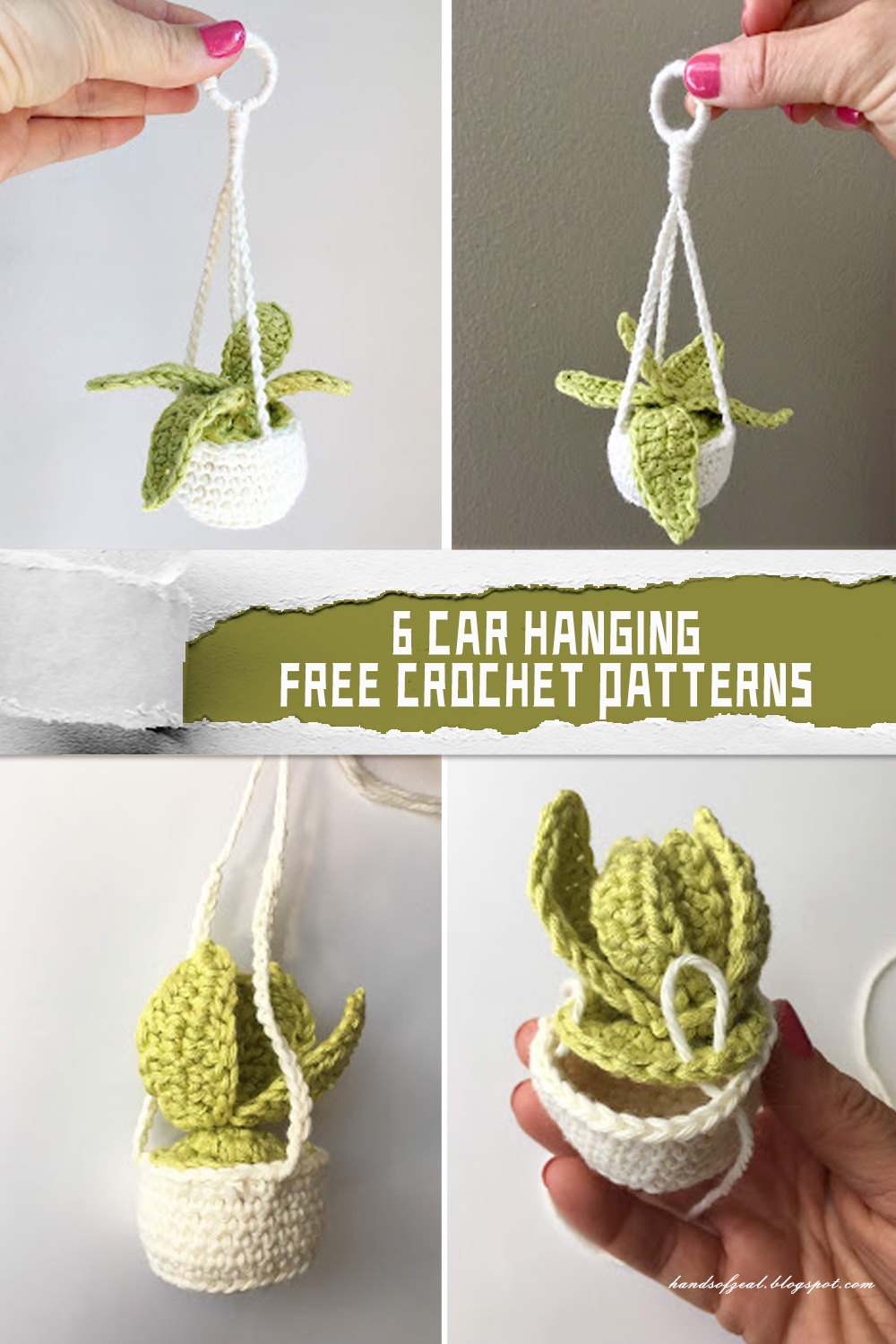6 Car Hanging Crochet Patterns - FREE - iGOODideas.com