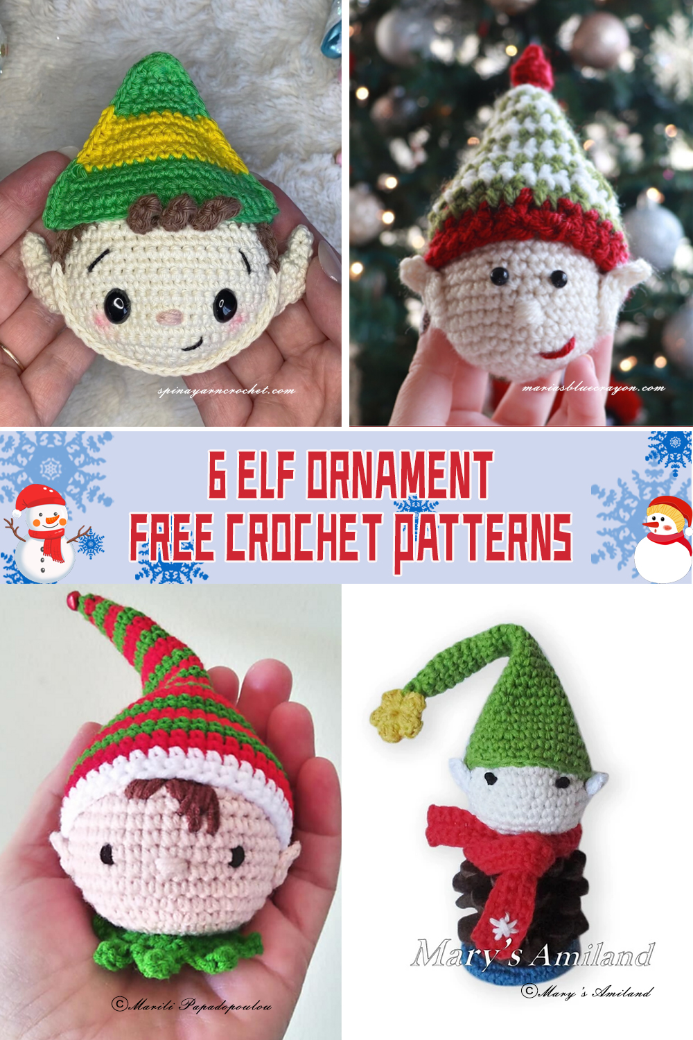 6 Enchanting Elf Ornament Crochet Patterns for the Holidays ...
