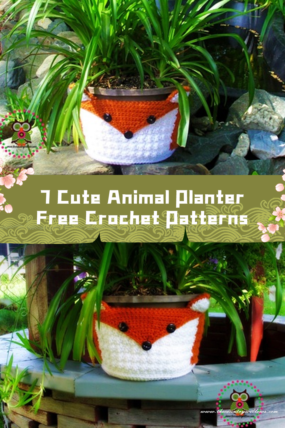 7 Adorable Animal Planter Crochet Patterns - FREE - iGOODideas.com