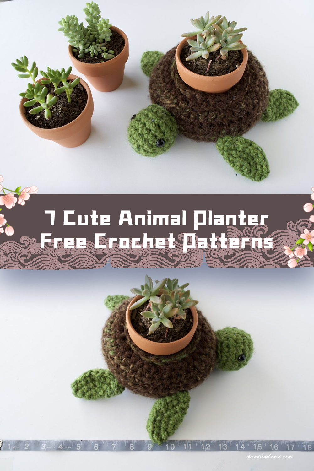 7 Adorable Animal Planter Crochet Patterns - FREE - iGOODideas.com