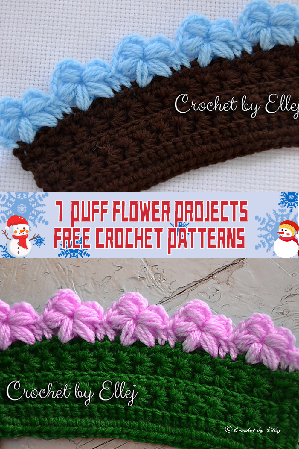 7 Free Crochet Patterns for Puff Flower Projects - iGOODideas.com