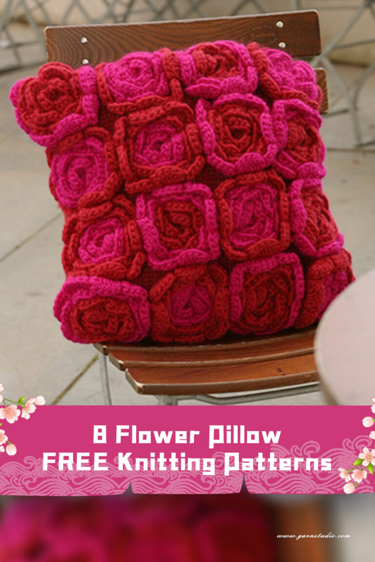 Knitting Perfect Flower Pillows With FREE Patterns - iGOODideas.com